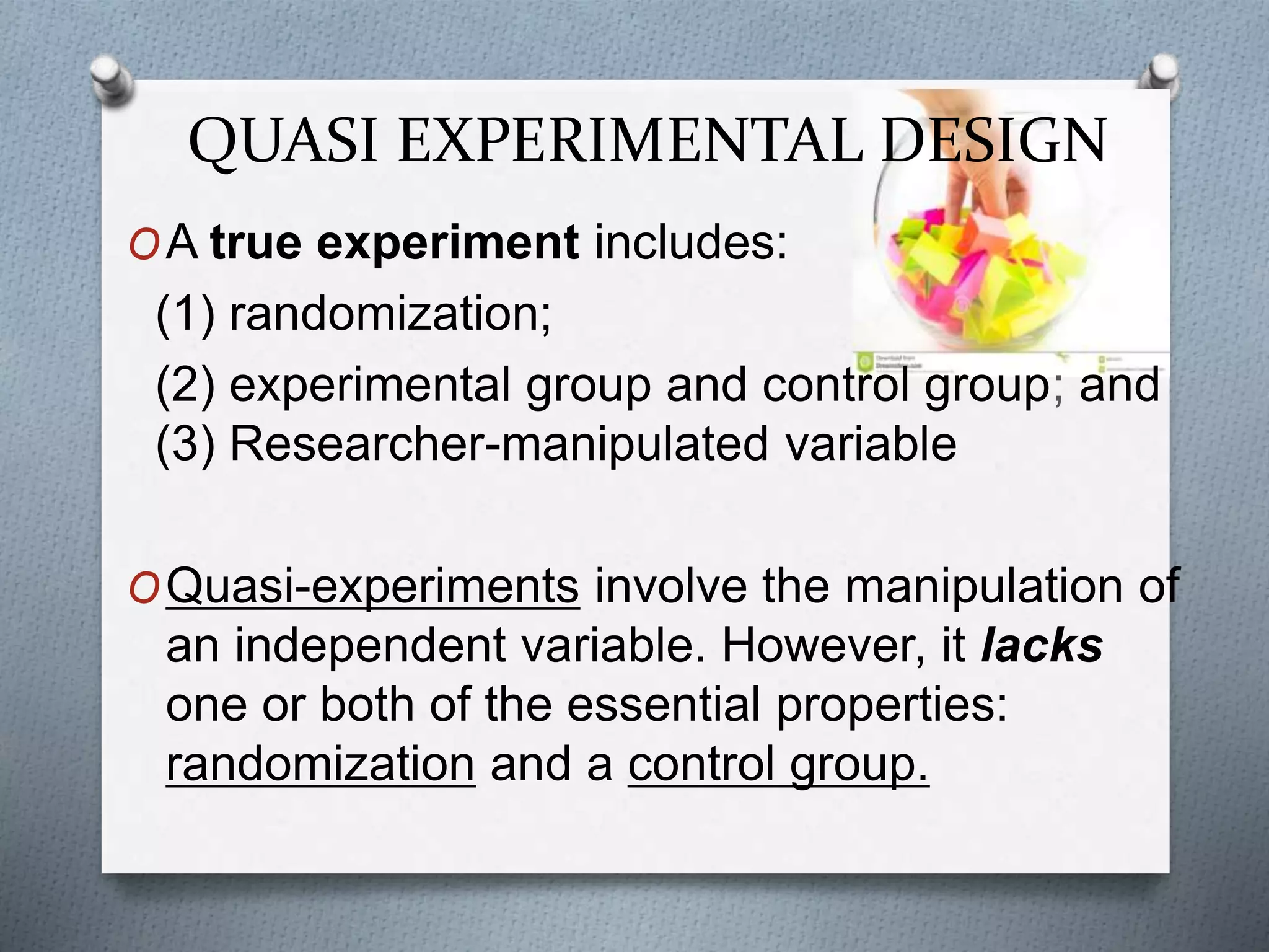 Quasi Experimental Research Design | PPTX