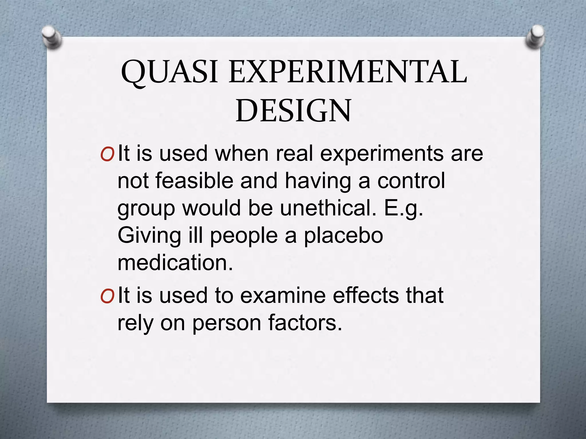 Quasi Experimental Research Design | PPTX
