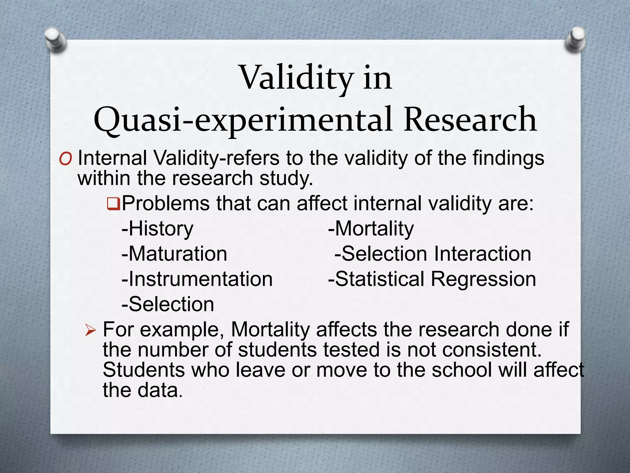 Quasi Experimental Research Design | PPTX