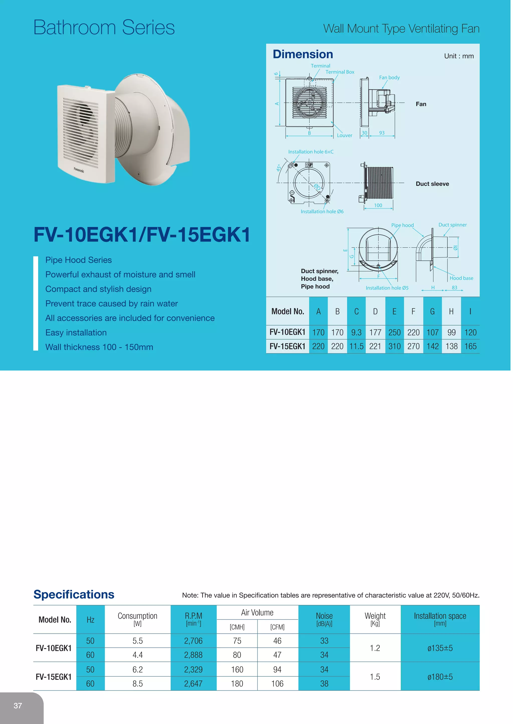 Quat hut am tran panasonic fv-27ch9 | PDF