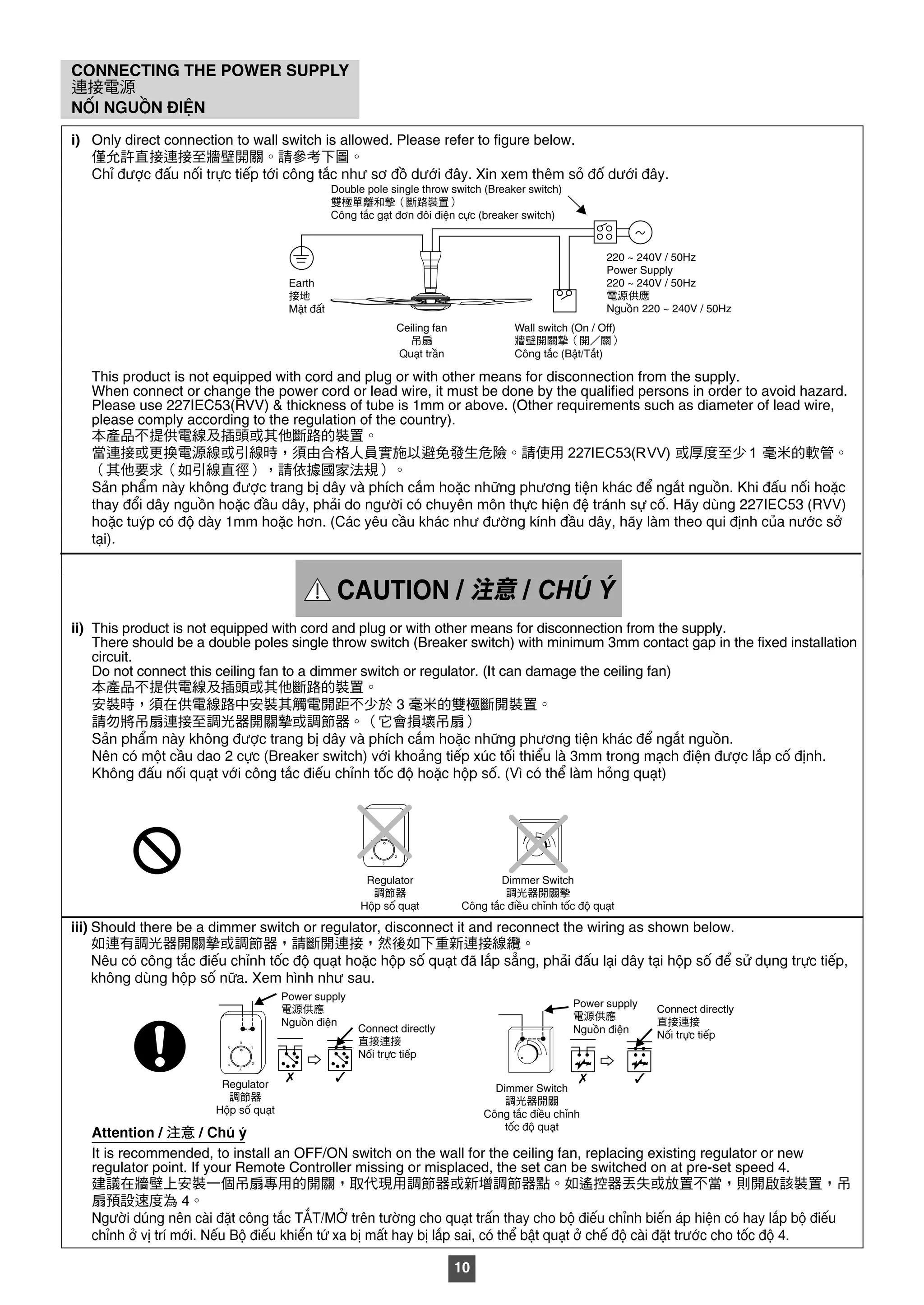 Quat tran panasonic f-60wwk | PDF