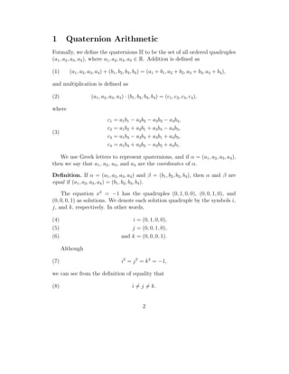 Quaternion algebra | PDF