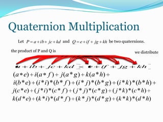 Quaternion arithmetic - | PPTX