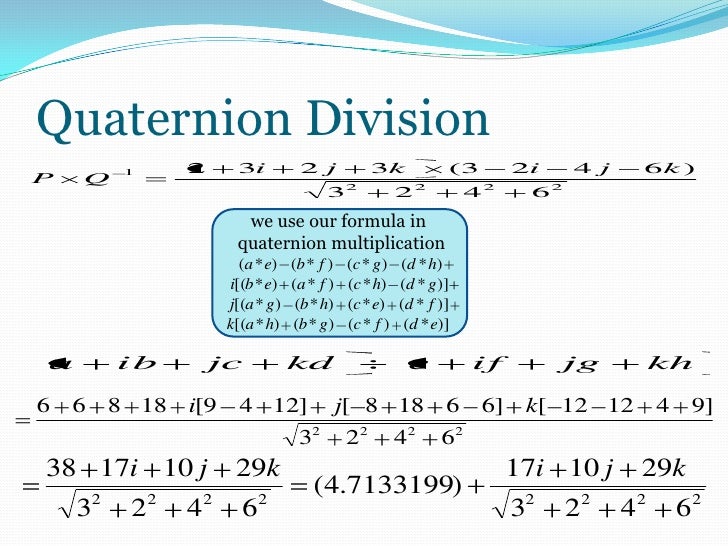 Quaternion arithmetic