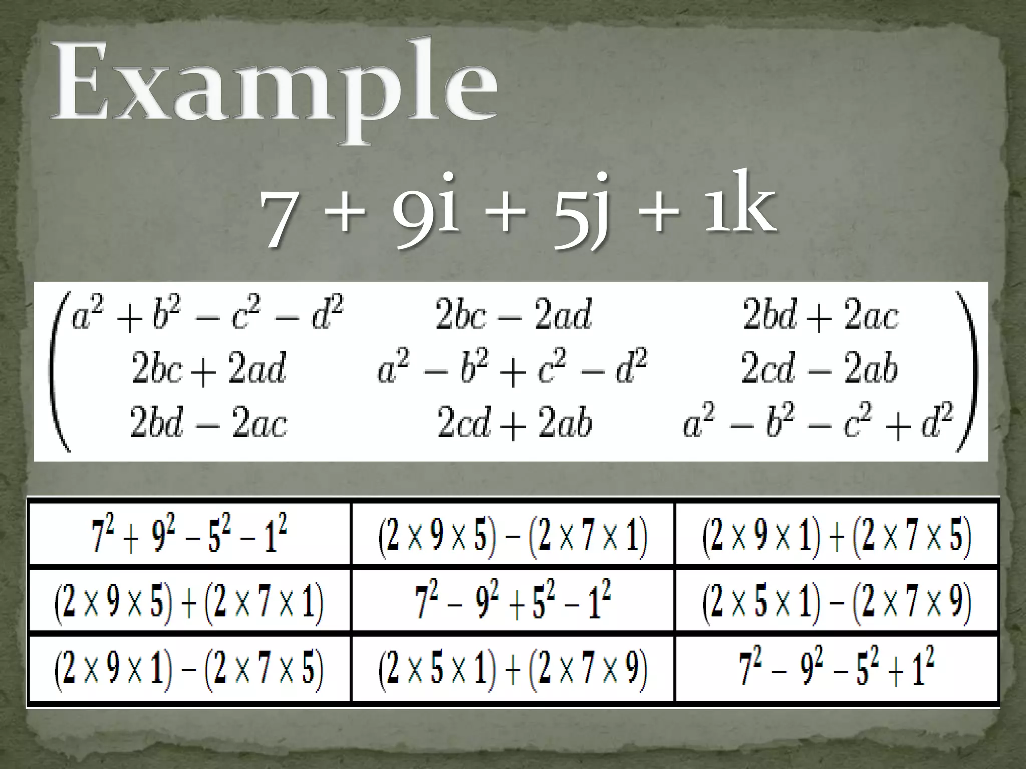 Quaternion to Matrix, Matrix to Quaternion | PPTX | Physics | Science