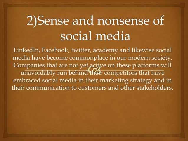 Quation 4 sense and nonsense of social media | PPT