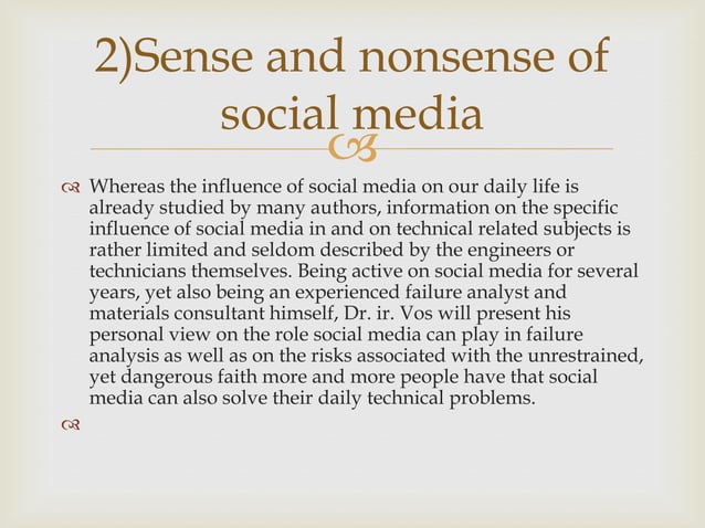 Quation 4 sense and nonsense of social media | PPT