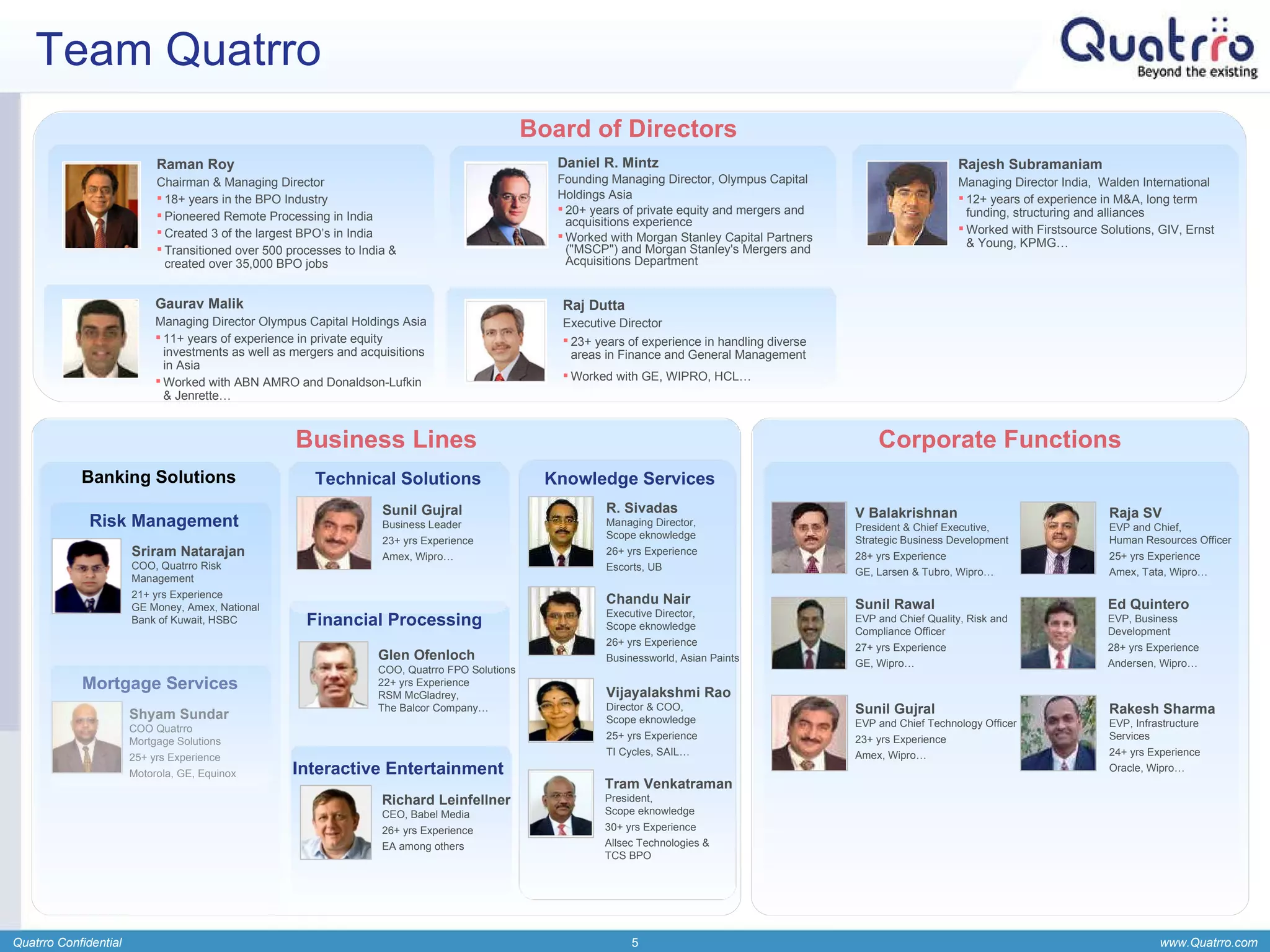 Quatrro Corporate Presentation | PPT