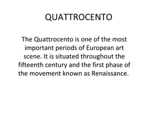 Quattrocento | PPT | Fine Art