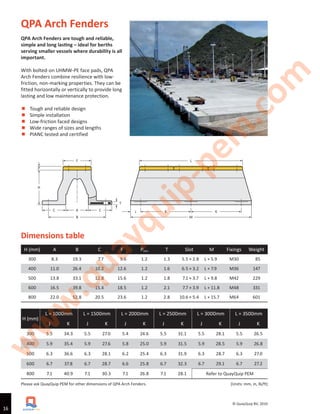 QuayQuip PEM Fender catalogue (English, US Units, Letter) | PDF