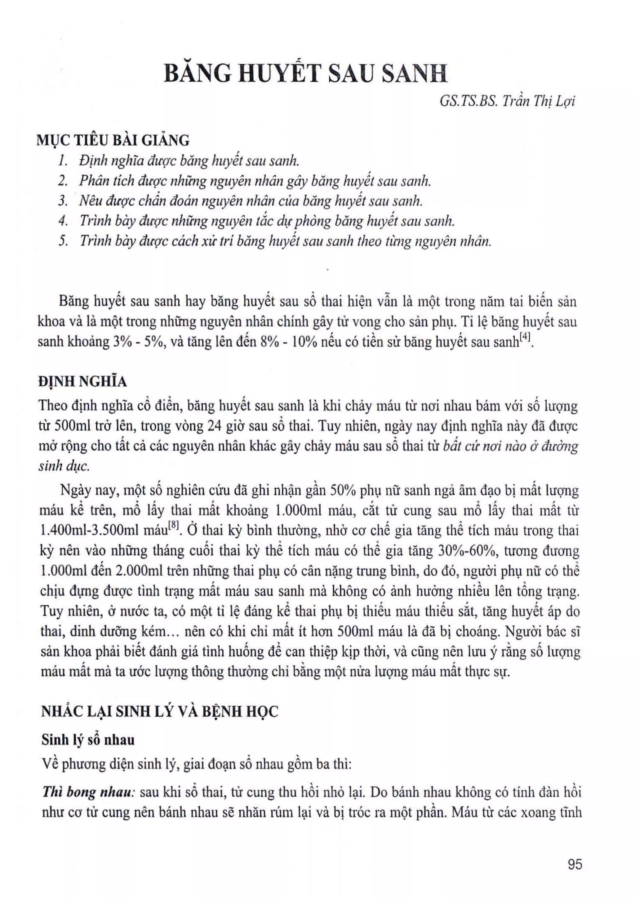 BĂNG HUYẾT SAU SINH | PDF