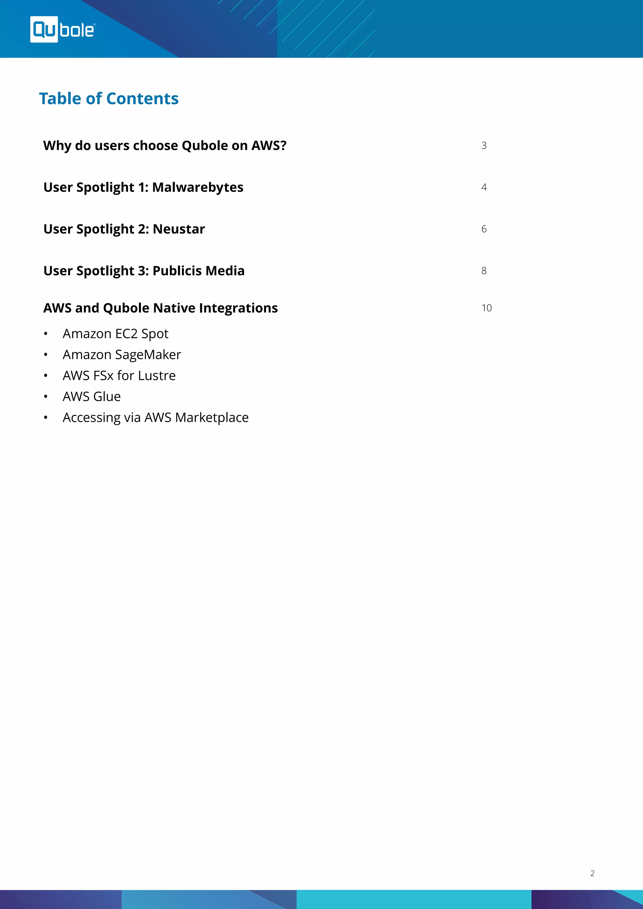 Qubole on AWS - White paper | PDF