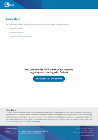 Qubole on AWS - White paper | PDF