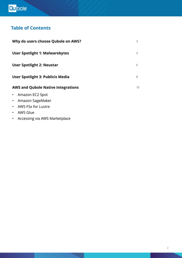 Qubole on AWS - White paper | PDF