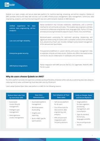 Qubole on AWS - White paper | PDF