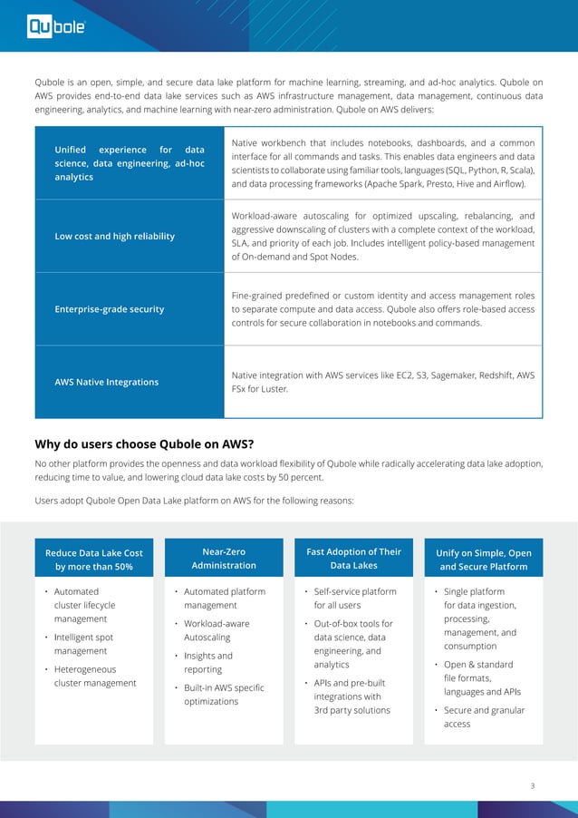 Qubole on AWS - White paper | PDF