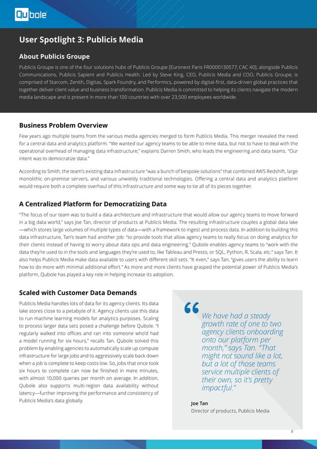 Qubole on AWS - White paper | PDF