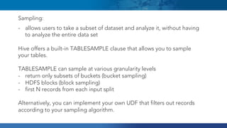Harnessing the Hadoop Ecosystem Optimizations in Apache Hive | PPT