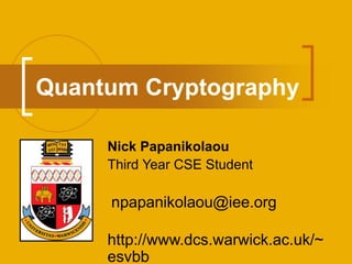 quantum cryptography introduction for understanding | PPT | Free Download