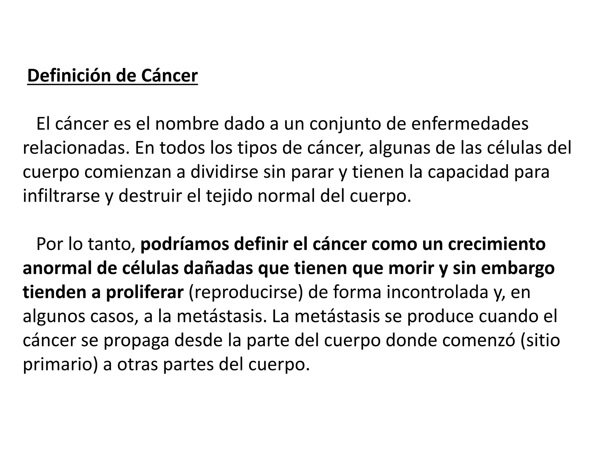 ¿Qué es el Cáncer? | PPTX