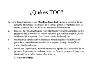 Que es el TOC | PPT
