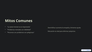 que es la salud mentar en los adolecentes | PPTX