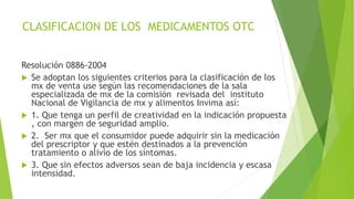 Qué son los medicamentos otc