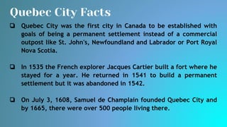 Quebec city history, culture, etc | PDF