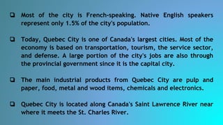 Quebec city history, culture, etc | PDF