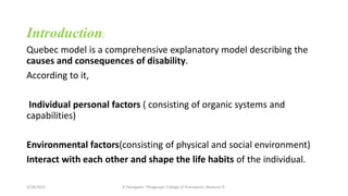 QUEBEC DISABILITY PRODUCTION PROCESS MODEL | PPTX