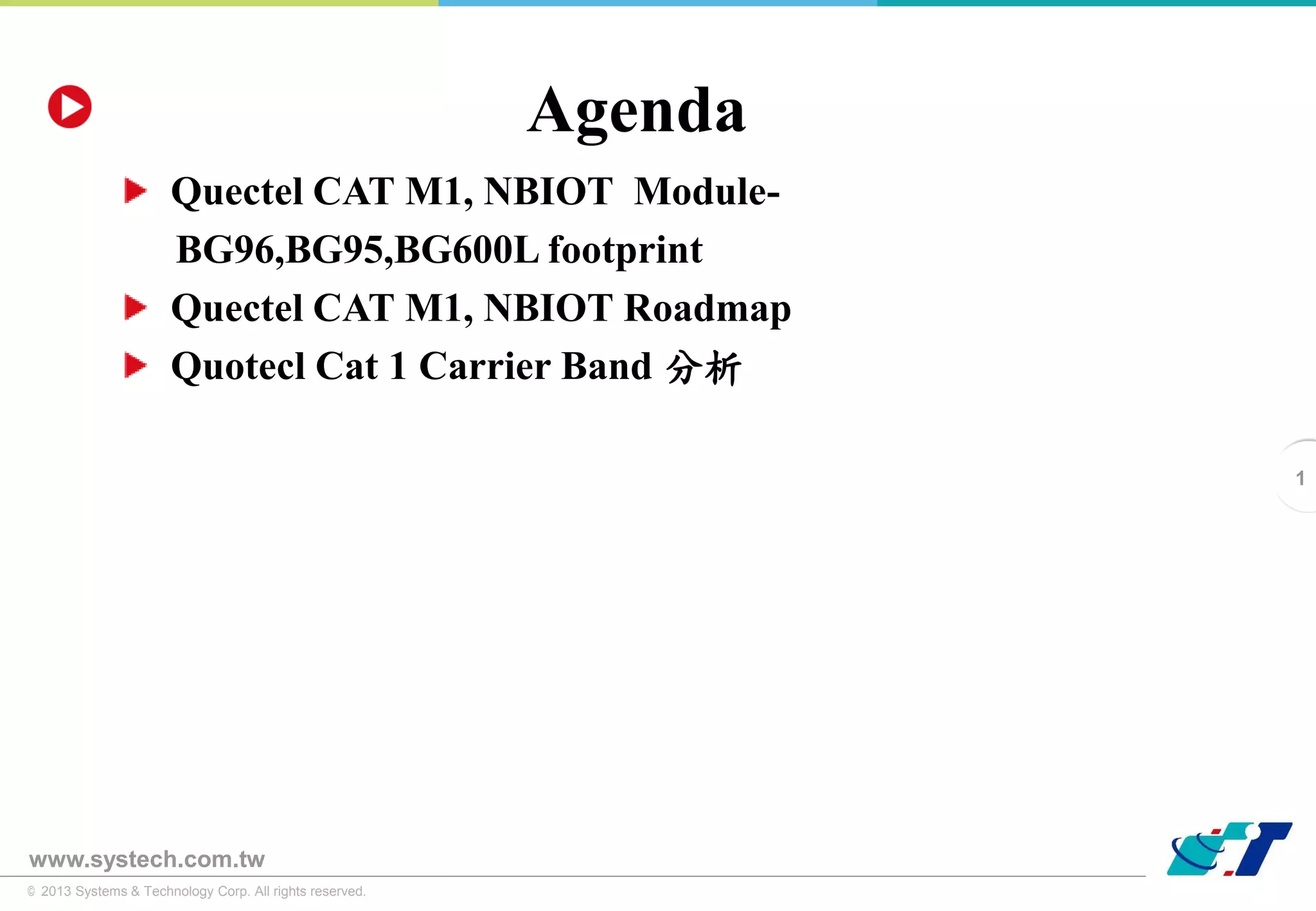 Quectel CAT M1, NBIOT & CAT 1 roadmap evaluation | PDF