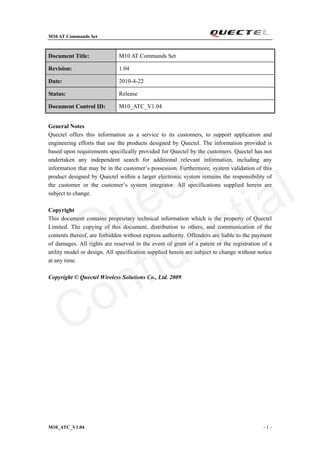 Quectel M10 AT commands Arduino Microcontroller | PDF