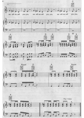 Queen piano & guitar sheet music | PDF