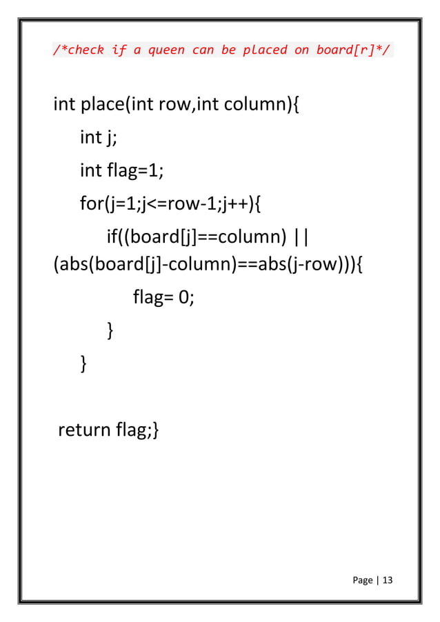 N Queens problem | PDF