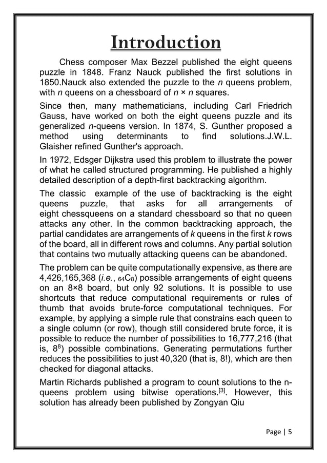 N Queens problem | PDF