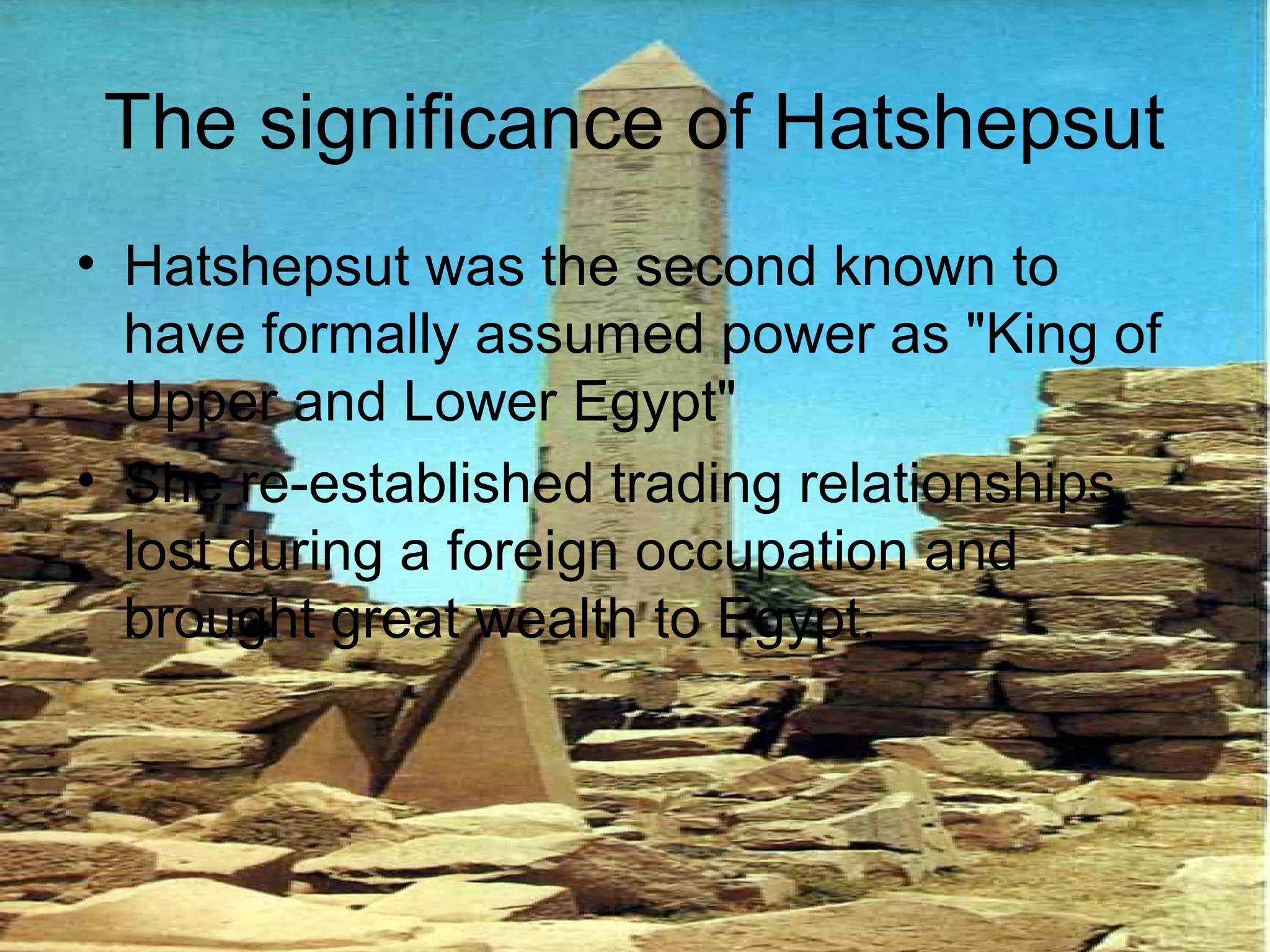 Queen Hatshep and Ramses | PPT