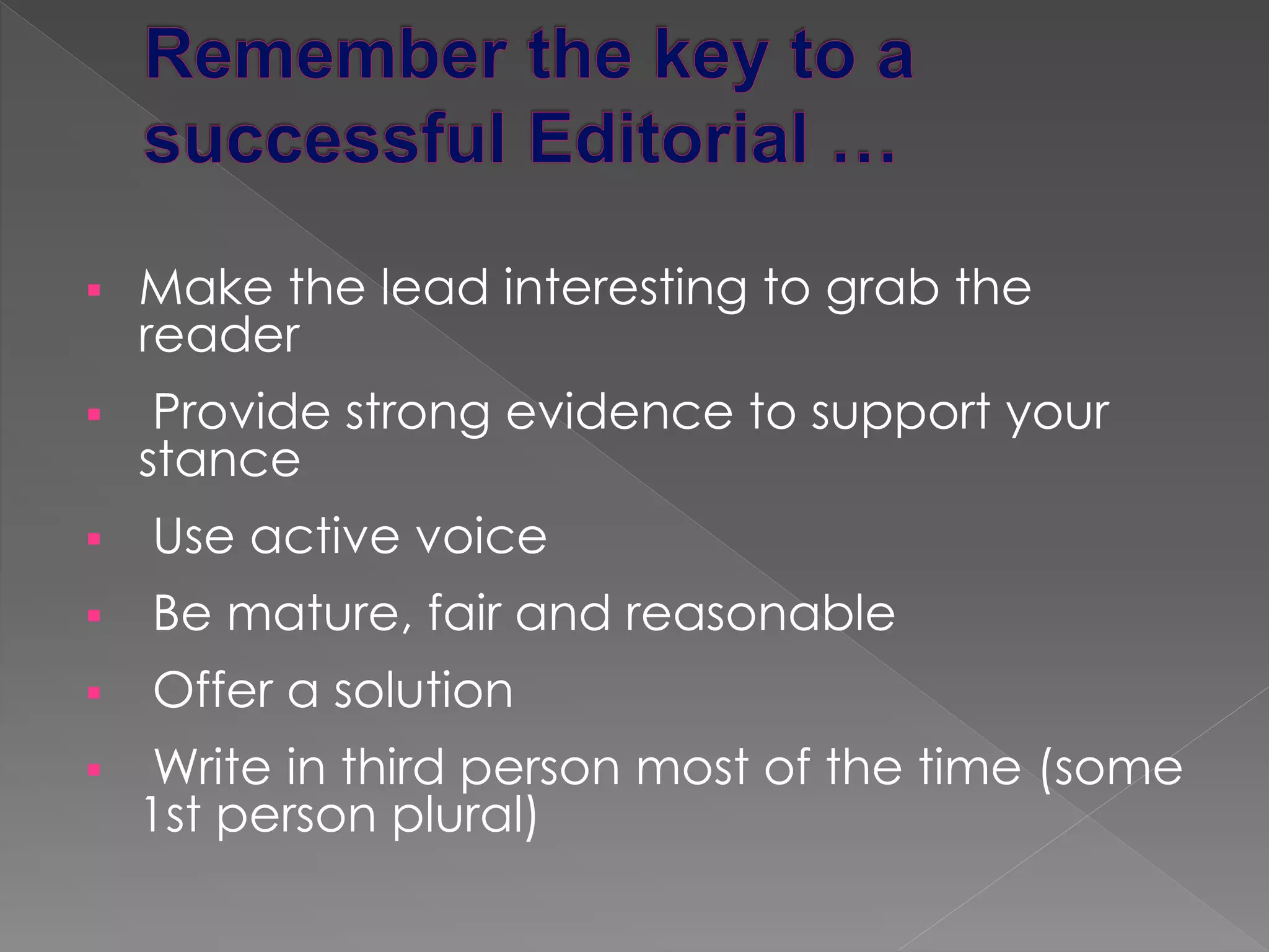 Editorial Writing | PPT