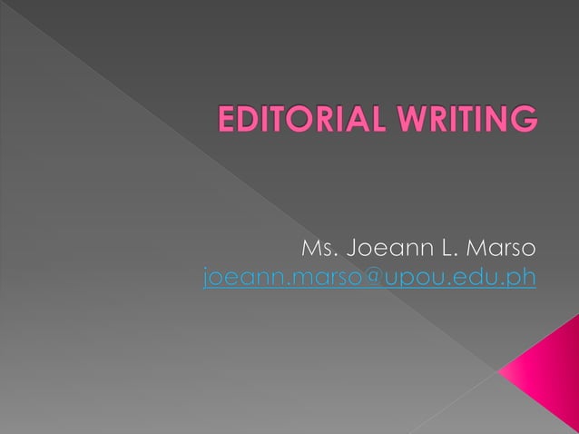 Editorial Writing | PPT