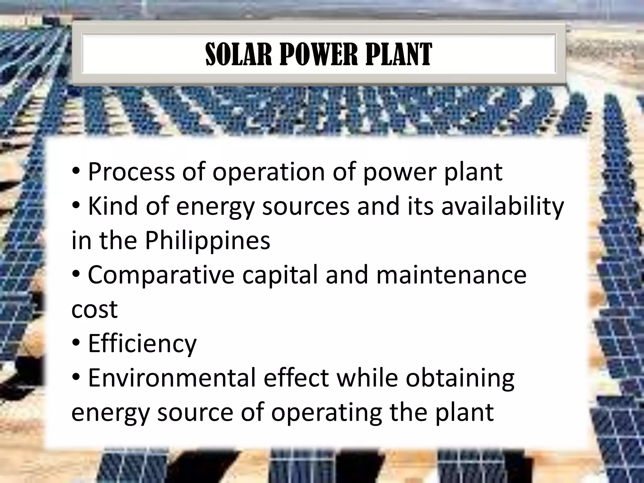 solar power plant | PPTX