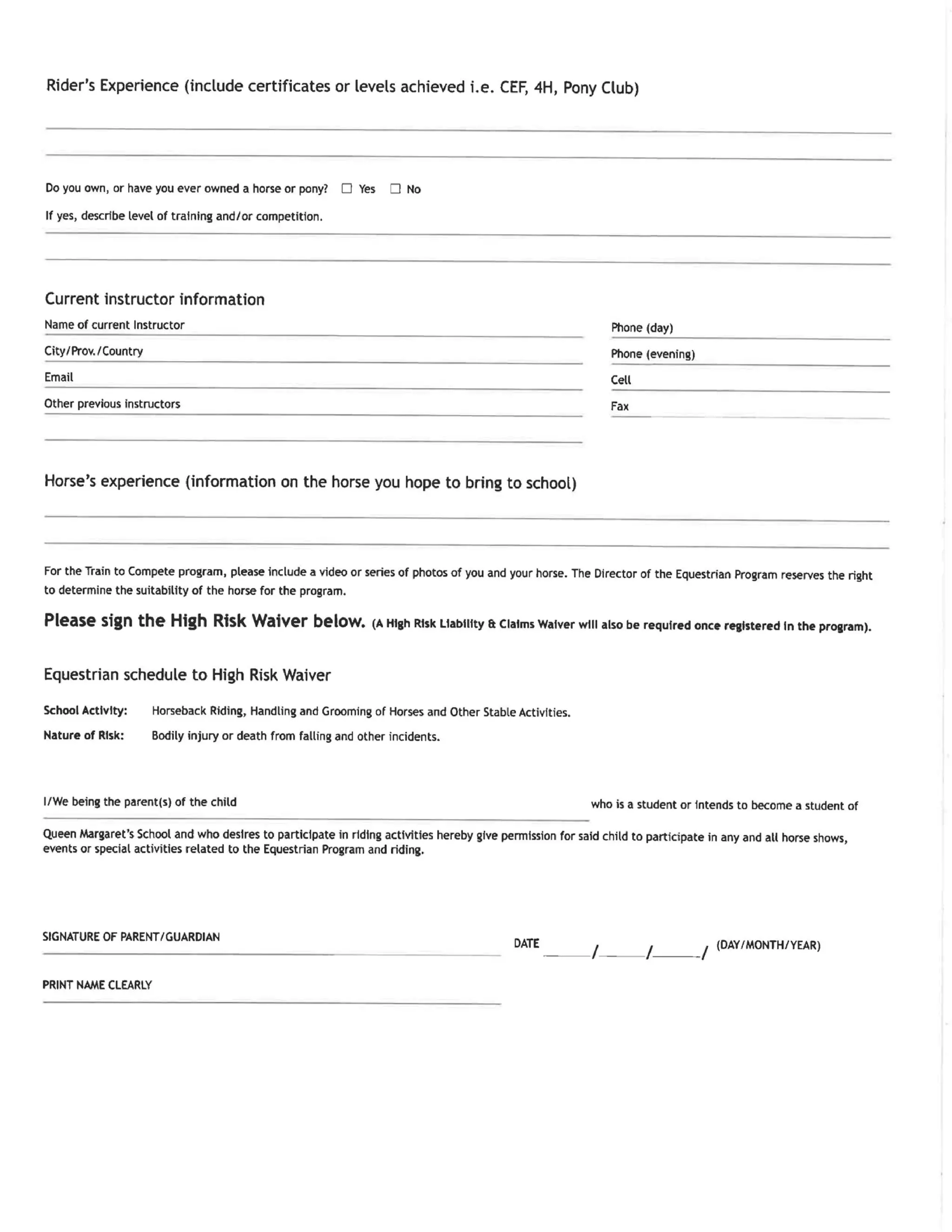 Queen margaret school-boarder application&fee booklet 2015 2016 | PDF