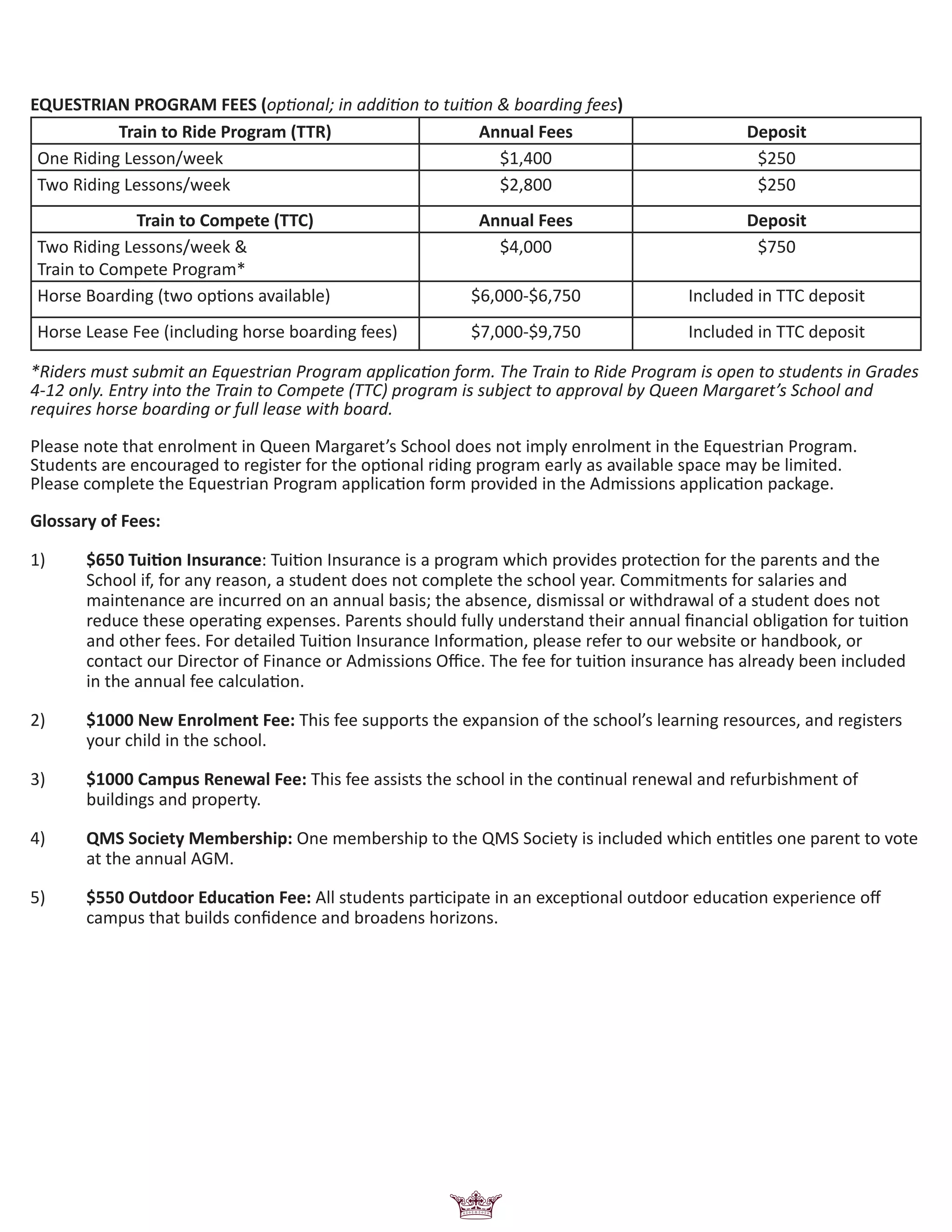 Queen margaret school-boarder application&fee booklet 2015 2016 | PDF