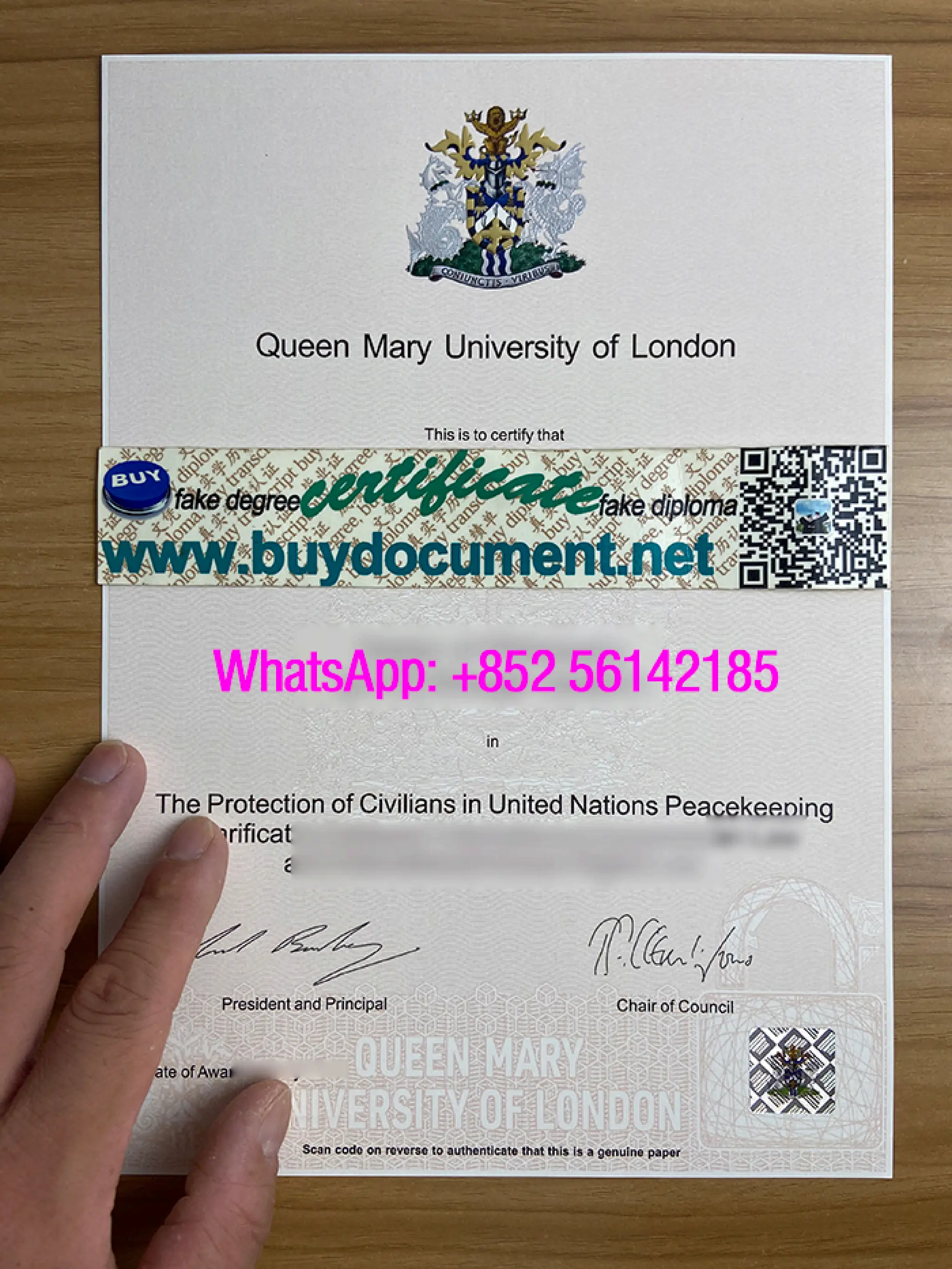 Buy Queen Mary University of London diploma | PDF