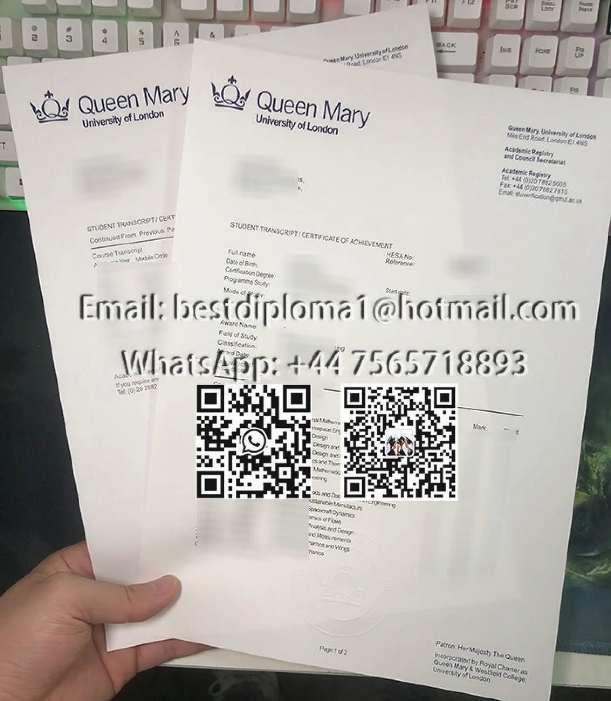 How can I purchase QMUL Transcript, Queen Mary University of London ...