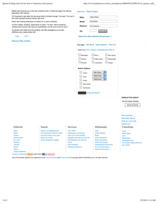 Queens College aims for hot time in Antarctica with journey | PDF