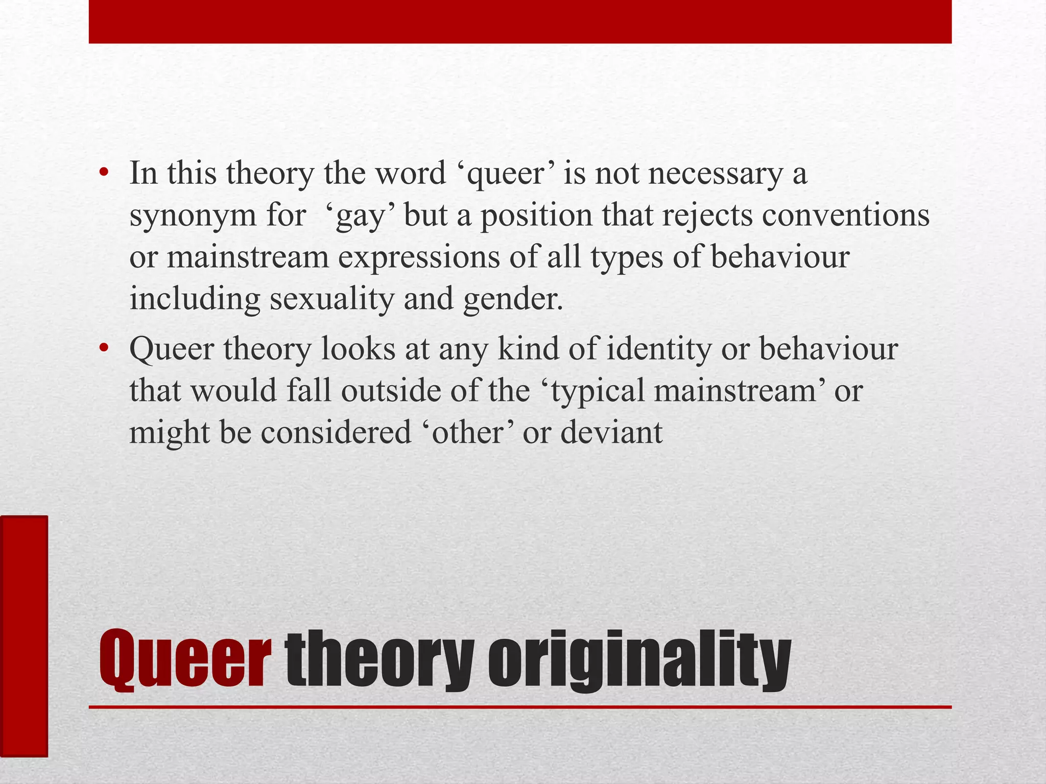 Queer theory | PPT