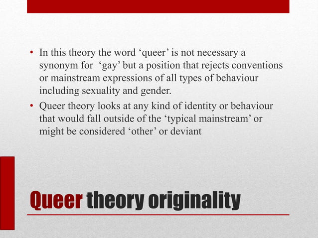Queer theory | PPTX