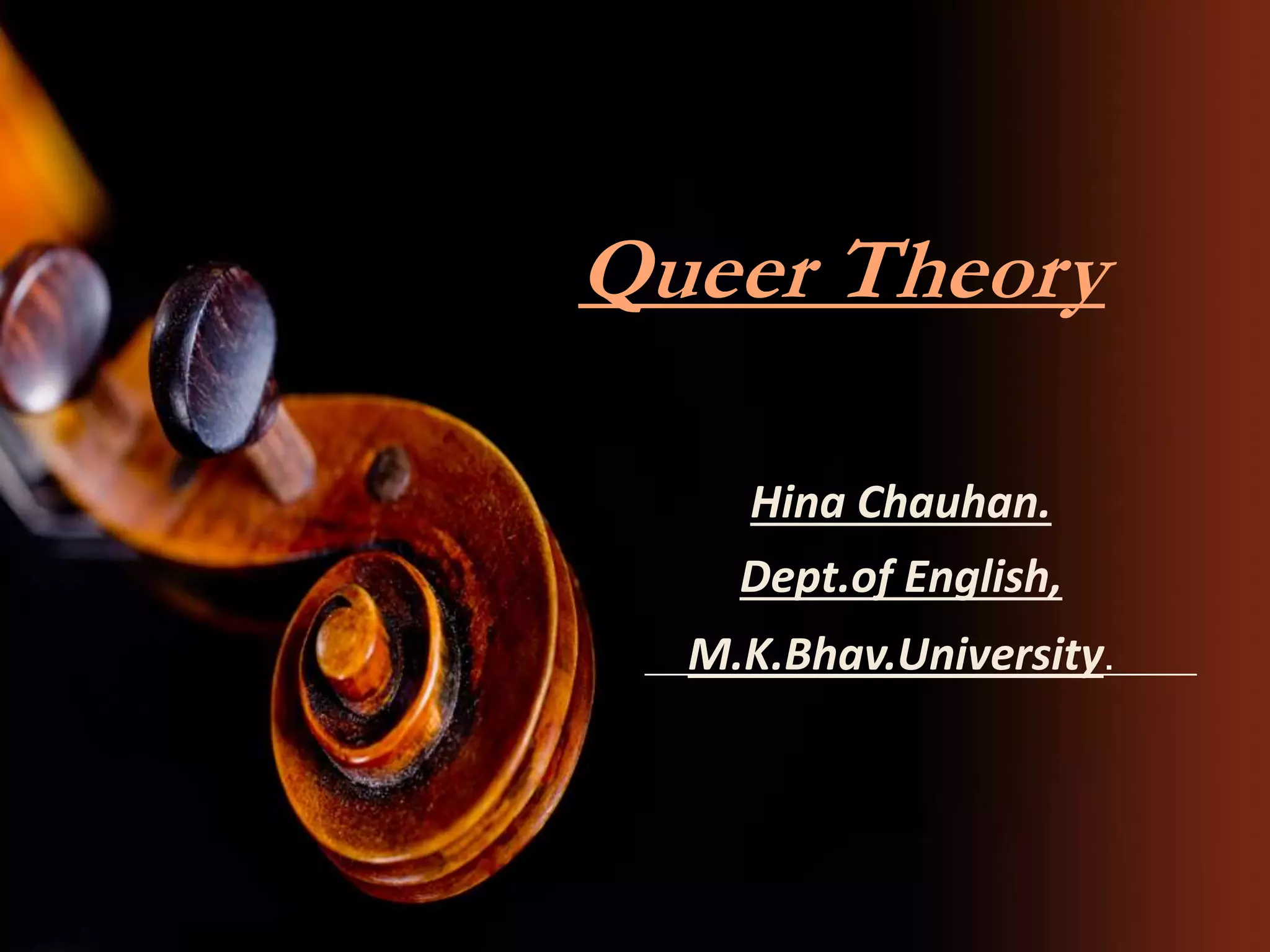 Queer theory ppt | PPTX