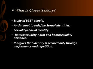 Queer theory ppt | PPTX