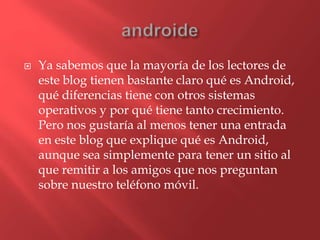 Que es androide? | PPTX