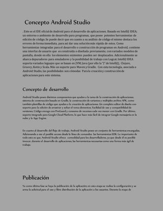 Que es android studio | DOCX